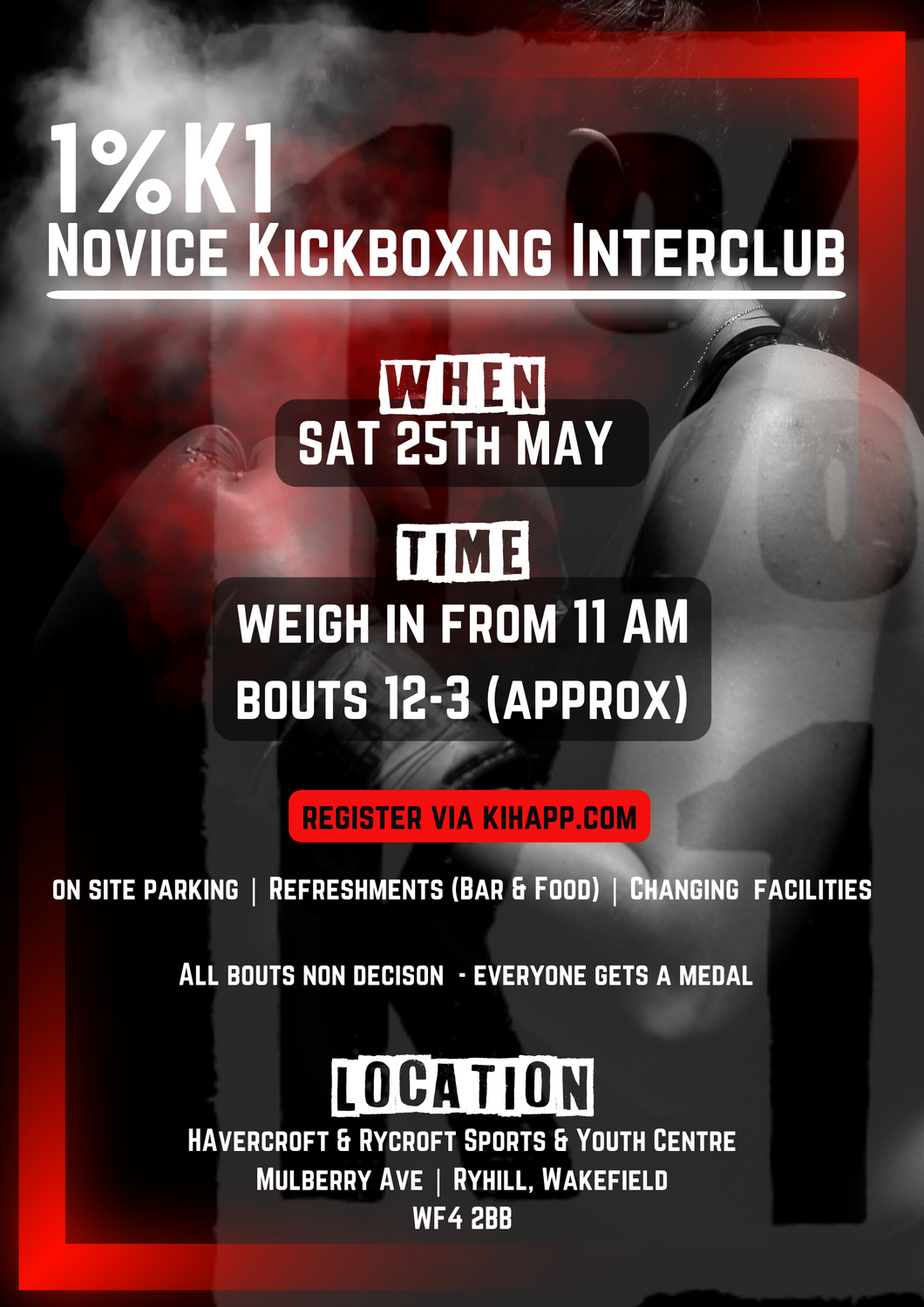 1% K1 Novice Kickboxing Interclub | Kihapp