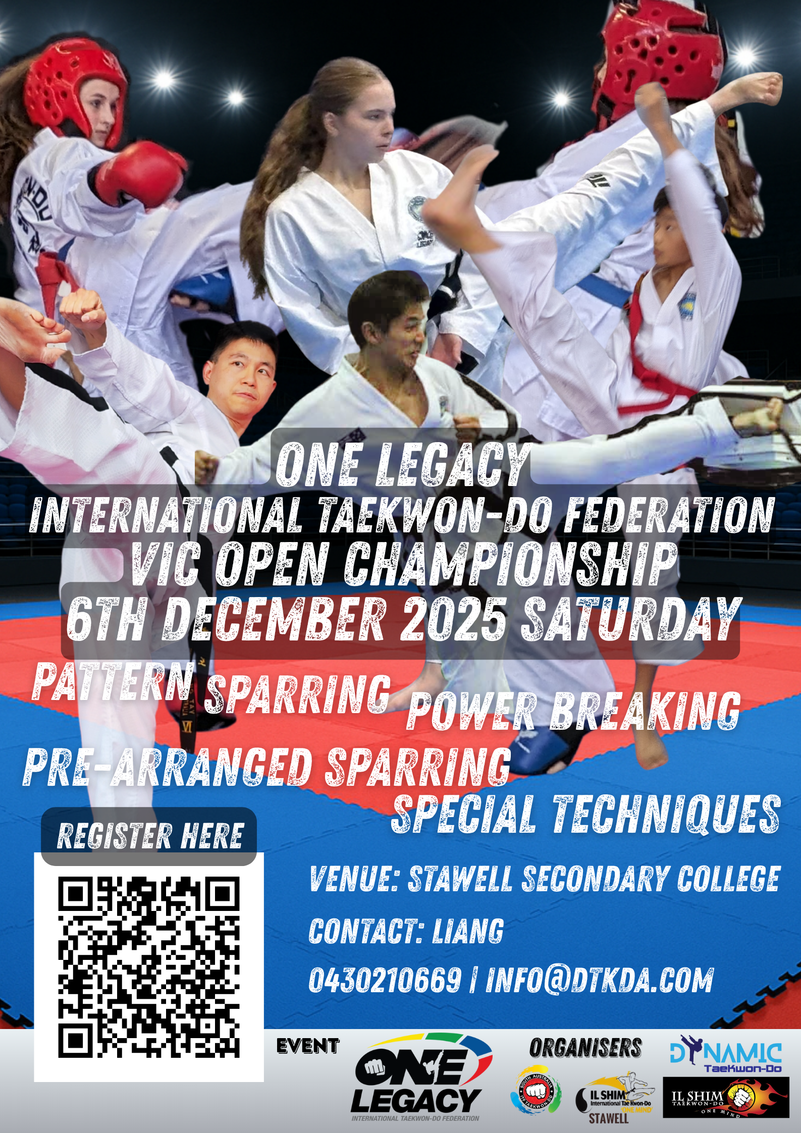 Draws | ONE LEGACY ITF VIC Open Championship 2025 | Taekwon-Do | Kihapp
