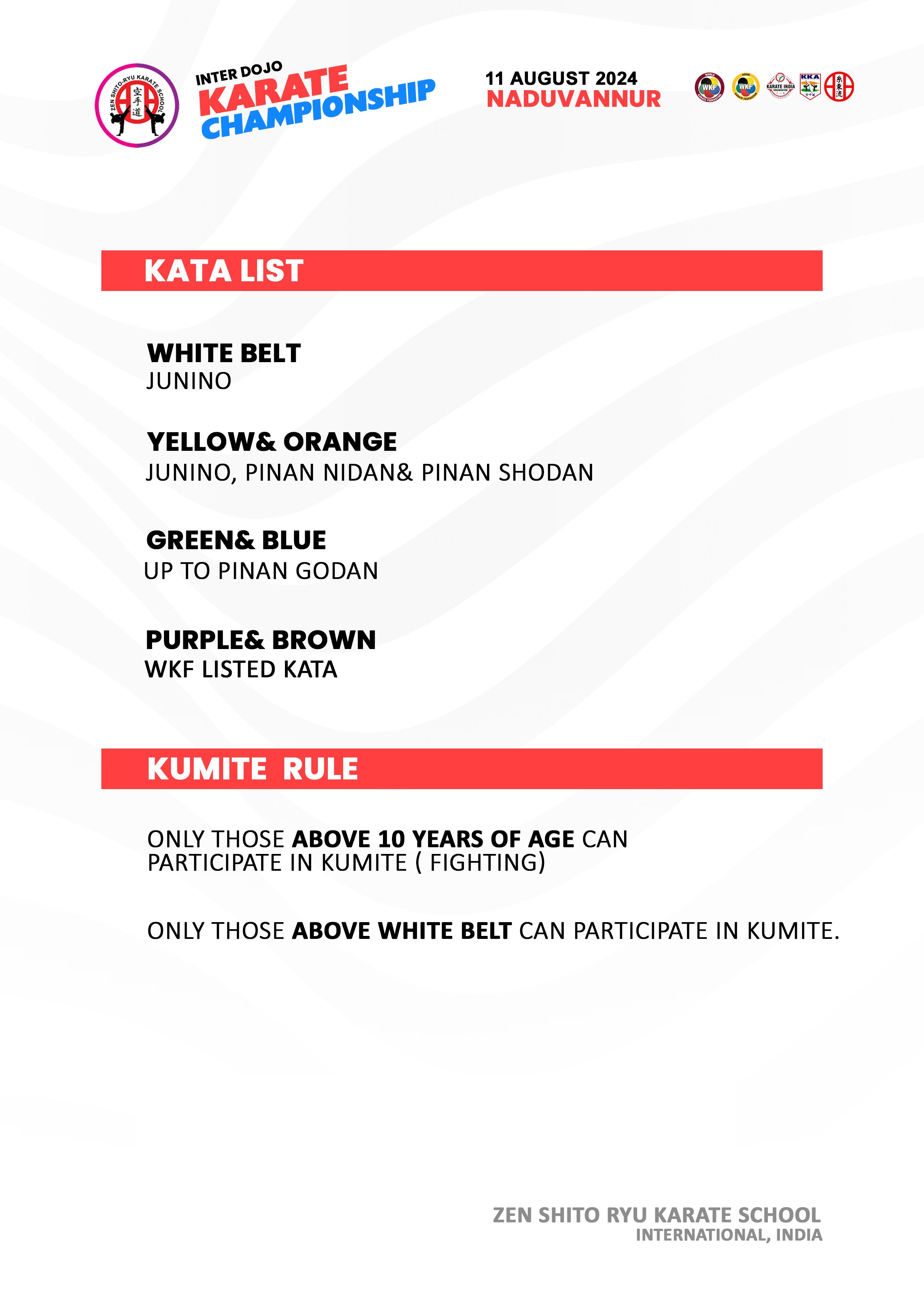 ZEN SHITO RYU INTER DOJO KARATE CHAMPIONSHIP | Karate | Kihapp